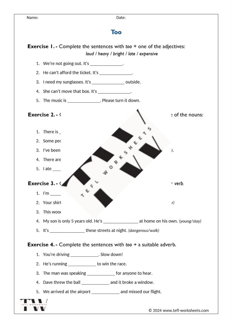 too - tefl-worksheets.com