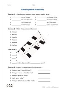 present perfect (questions) - tefl-worksheets.com