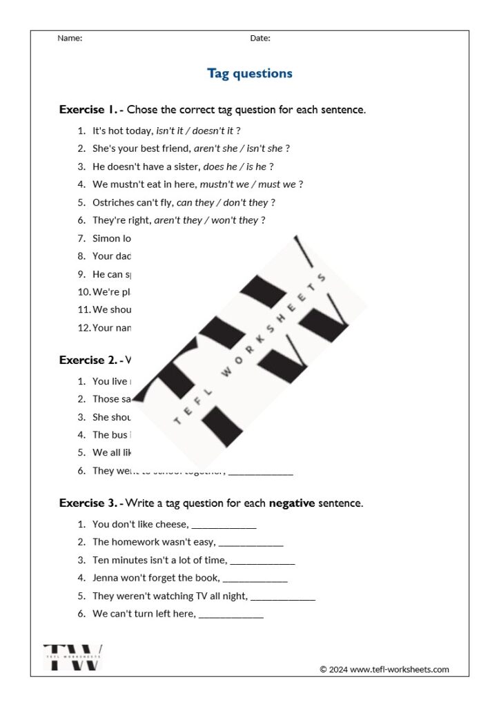 past continuous (questions and negatives) - tefl-worksheets.com